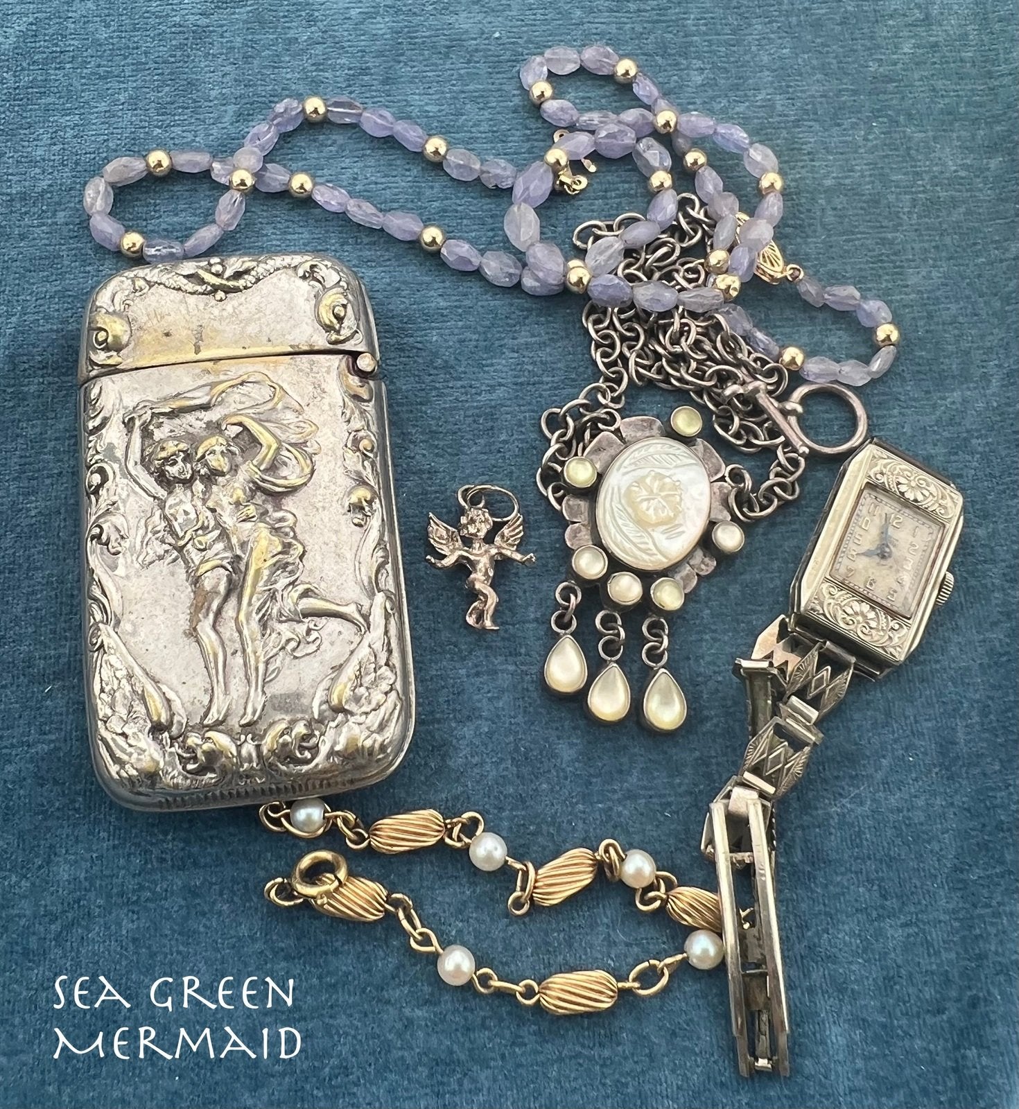 UNDER COST - Lot of 925 Jewelry + 14k Gold Tanzanite Necklace - Box 2 ...
